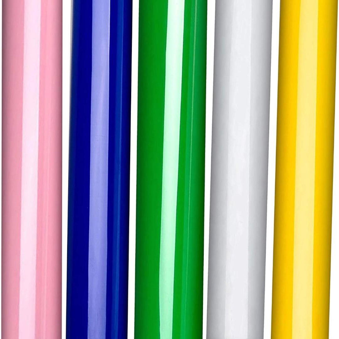 HTV Heat Transfer Vinyl Bundle: 5 Pack 12" x 10" Assorted Iron on Viny ...